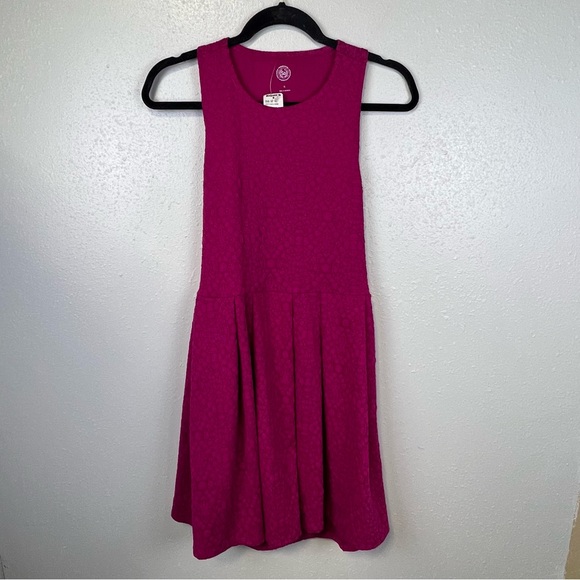 SO | Dresses | So Hot Pink Fit And Flare Skater Dress Knee Length Open ...